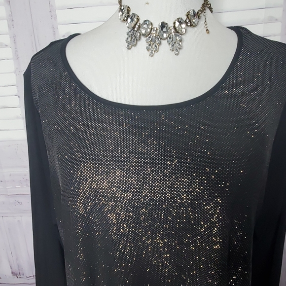 NY Collection | Tops | Ny Collection Plus Size X Metallic Sparkly Top ...